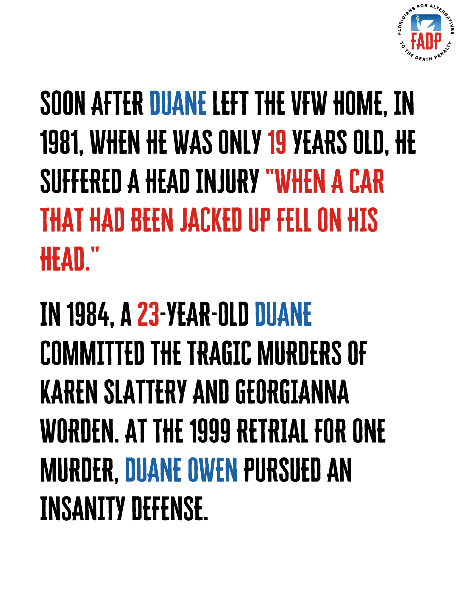 Duane Owen's Mental Health History: Evidence from 1999 - Floridians for ...